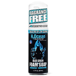 H2Ocean Blue Green Foam Soap - Tattoo Foam Antibacterial Soap for Tattoo Aftercare - Tattoo Care with Aloe Vera - Travel-Size Tattoo Moisturizer Soap - 1.7 oz