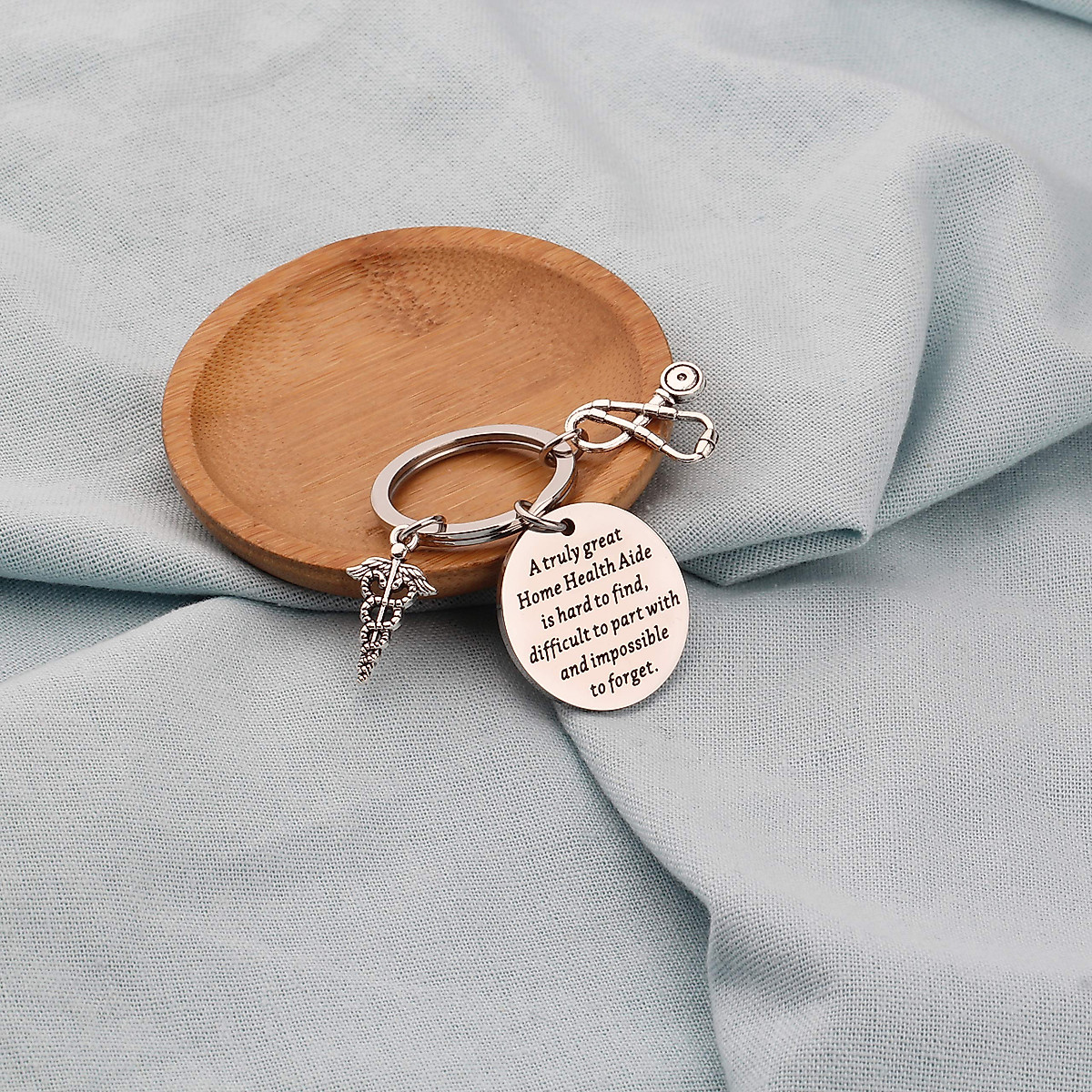 SEIRAA Home Health Aide Gifts A Truly Great Home Health Aide is Hard to Find Keychain Gift for Nurse Practitioner Nurses Aide (Home Health Aide keychain)
