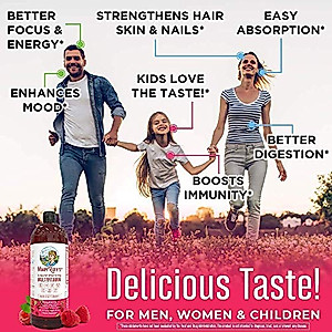 Vitamin B 12 Spray & Liquid Multivitamin Raspberry Bundle by MaryRuth’s | Nerve Function & Energy Boost | Vitamin A, B, C, D3, E & Amino Acids | Vitamins for Immune Support, Digestion, Focus & Energy.