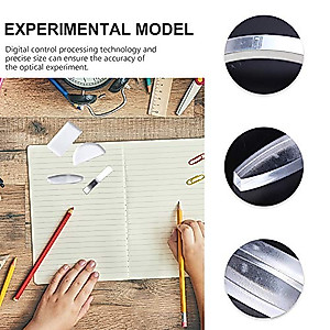 NUOBESTY 4pcs Optical Crystal Prism Set Optical Glass Lens Optical Experiments Tools for Physics Class Physics Lab Experiment