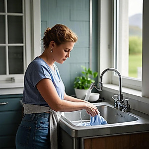 Swivel Sink Faucet Extender - for Bathroom Sink, Kitchen Sink, Toddlers, Kids, Made of Solid Copper, 2 Mode Water Outlets - Easily Extend The Reach of Your Faucet