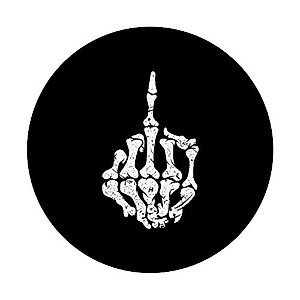 Offensive Biker Middle Finger Skull PopSockets Swappable PopGrip