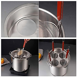 Pasta Cooker Insert Set Stainless Steel Pasta Pot With Strainer Basket Multipots Cooking Tool For Noodles Dumplings Pasta For Home Kitchen Restaurant,3 Holes