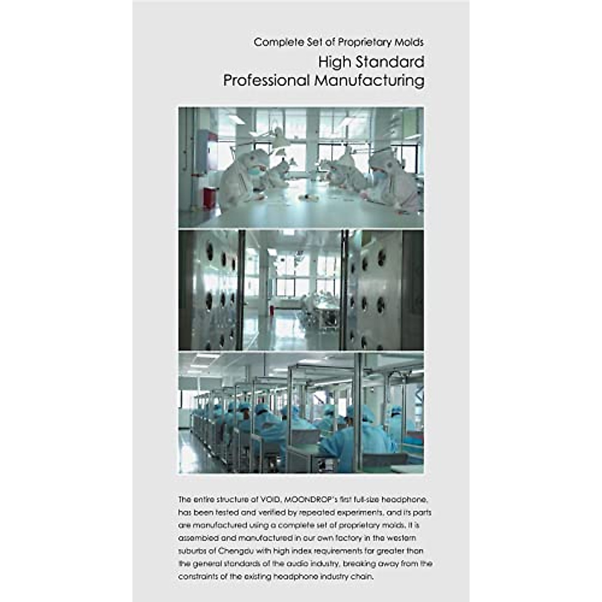 Moondrop Void 50mm High-Performance Dynamic Driver Dual 3.5mm Connector Composite Diaphragm Open-Back Monitor Headphone