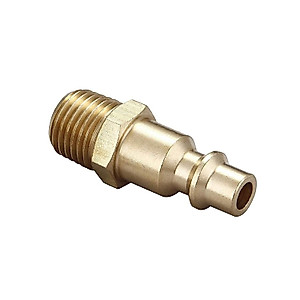 T TANYA HARDWARE Brass 1/4-Inch NPT Male Industrial Air Hose Quick Connect Adapter, Air Coupler and Plug Kit, Air Compressor Fittings, 10pcs (Male NPT)