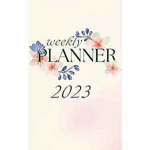 weekly planner 2023-2024: weekly planner 2023-2024,Retro Rose Wildflower Cage Design,simple design with Colorful Colore