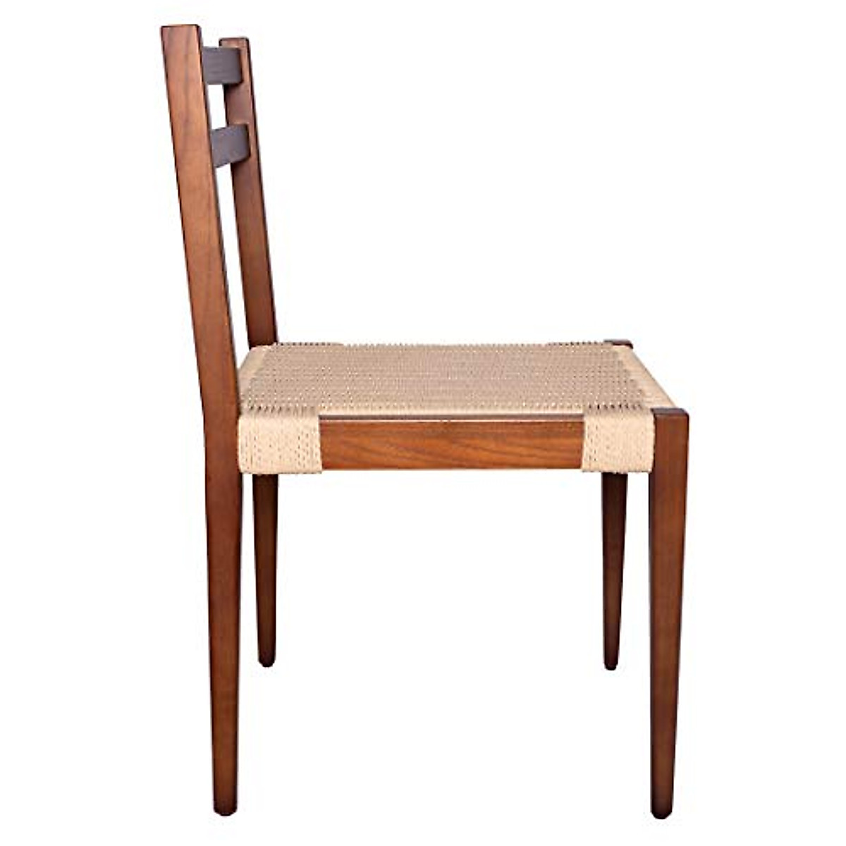 Amazon Brand – Stone & Beam Jane Mid-Century Dining Chair, Set of 2, 19.5"W, Ash Wood, Brown