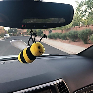 Set of 5 Realistic-Looking Toy Plush Soft Stuffed 5" Honey Bees with Crinkle Wings