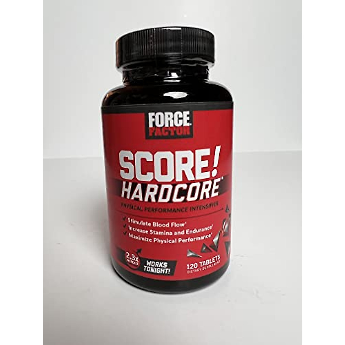 Force Factor SCORE! Hardcore, 3-Pack, Nitric Oxide Booster Supplement for Men with L-Citrulline, Yohimbe, Black Maca & B Vitamins to Boost Increase Stamina, Maximize Physical Performance, 360 Tablets