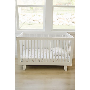 Ecolino Fitted Crib Sheet, 100% Organic Cotton Baby Crib Sheets for Boys and Girls. Fits Standard Crib and Toddler Mattresses, Soft and Breathable in Rainbow