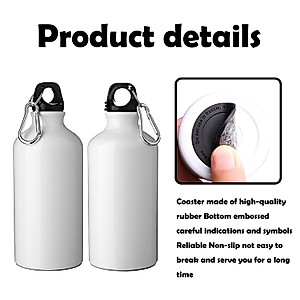 TOUNALKER 36Pcs Rubber Bottoms for Sublimation Tumblers, Protective Anti-Slip Silicone Bottom with Strong Adhesive, Colorful Rubber Bottom for Wine Tumblers Skinny Tumblers Mason Jar, 2.2 Inches