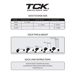 TCK Flat Knit Sanitary Liner Baseball Socks (Large, White)