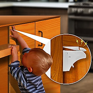 Magnetic Cabinet Locks (12 Locks + 2 Keys) with Adhesive, Easy Installation Tool - Child Proof Drawers - No Tools Or Screws Needed - Jool Baby