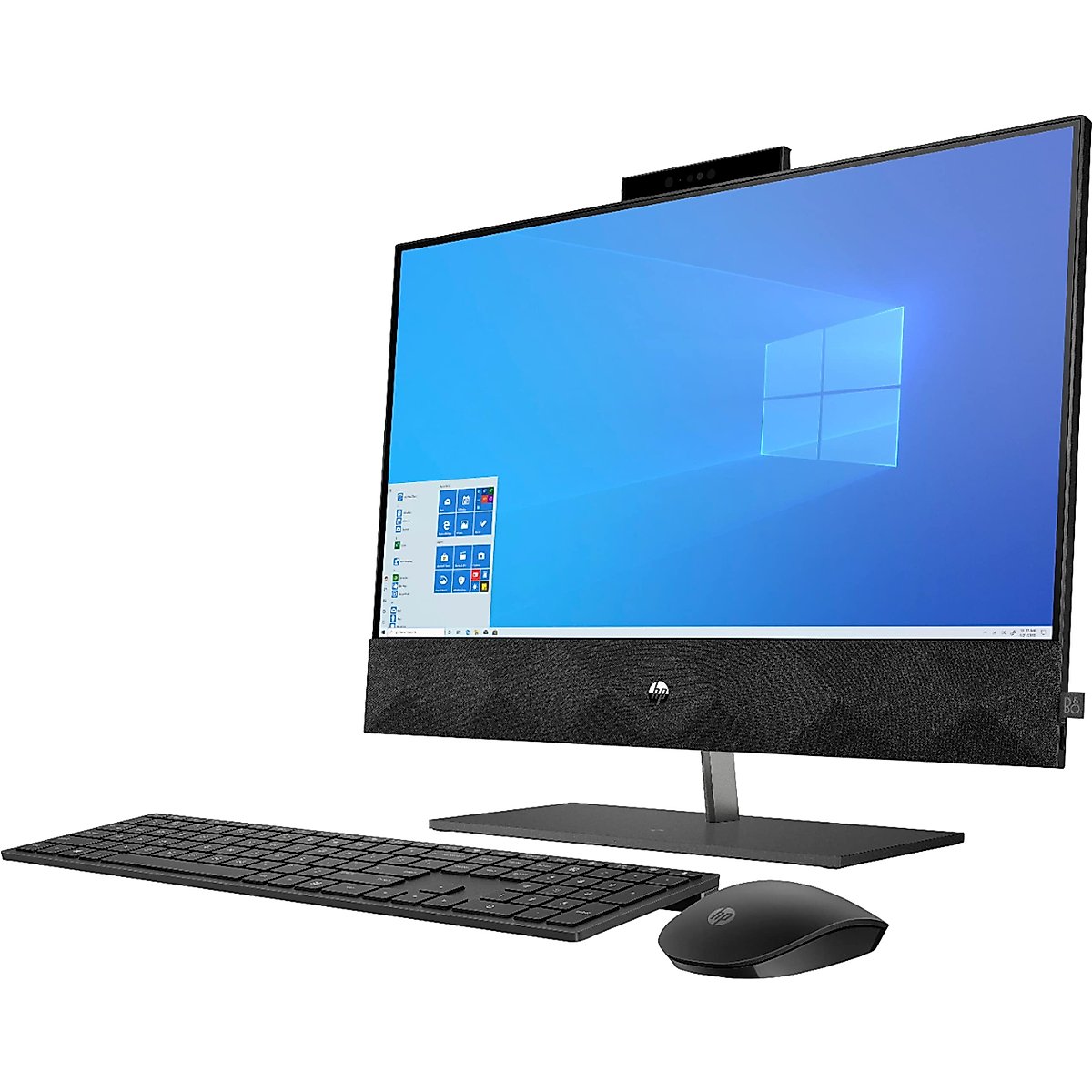 HP 23.8-inch Touchscreen All-in-One PC with Intel 10th Gen Processor, 64GB RAM, Windows 11 Pro, Bang & Olufsen Speakers, 3x USB 3.1, 3-in-1 Memory Card Reader, Keyboard/Mouse