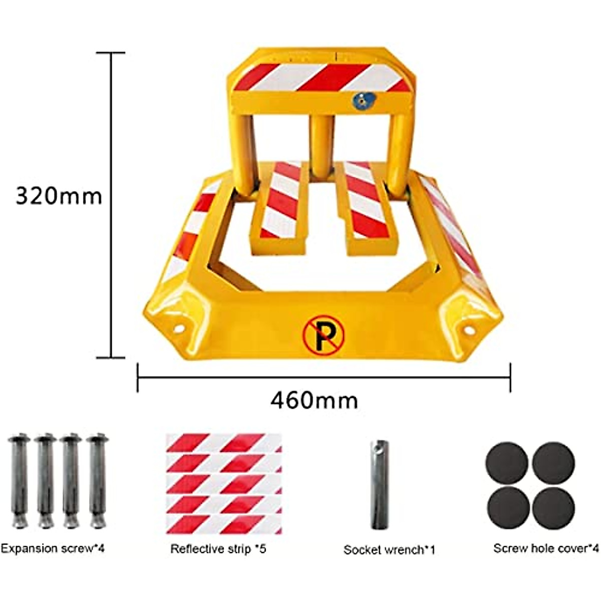 HEIMP Parking Post, Parking Barrier, for Parking Lot Car Ground Lock, Parking Space Lock, Parking Space Lock, Parking Pile Parking Space Lock Parking