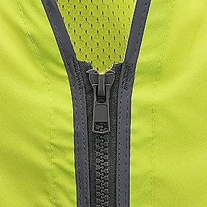 Radians SV55 Class 2 Heavy Woven Two Tone Engineer Vest with Padded Neck to Support Extra Weight in Cargo Pockets, Green, X-Large