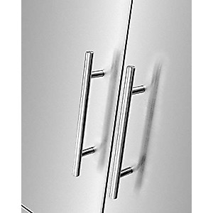 AdirHome Stainless Steel Grill Double Access Single-Face Door - Easy Install Heavy Duty Stainless Steel Rust Resistant Access Door with Chromium Plated Handle (36 Inch)