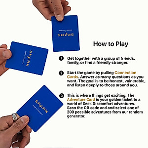 seek discomfort Spark Card Game - Fun Adult Card Games Family Games for Game Night Table Topics Conversation Cards Conversation Starters Get to Know You Games Adventure Challenge Table Talk Questions