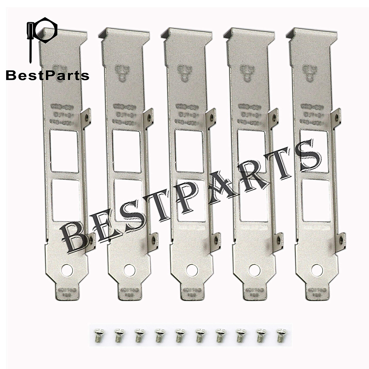 BestParts 5pcs Generic Full Height Brackets for Intel X540-T2 X550-T2 Network Card with Screws