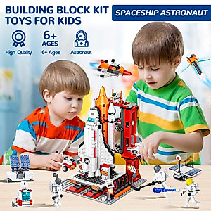 OKKIDY Space Exploration Shuttle Toys, City Aerospace Building Sets Toys for 6 7 8 9 10 11 12 Years Old Kids, 12-in-1 STEM Projects Rocket Building Toy Kit for Kids Boys Girls Aged 6+ (855Pcs)