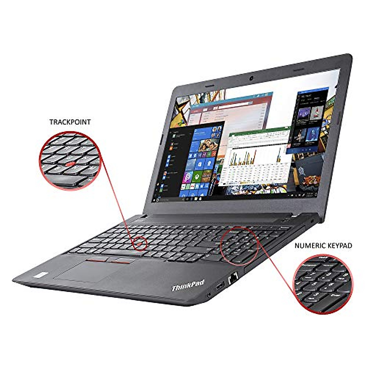 Lenovo ThinkPad E570 Laptop, 15.6 HD Display, Intel Core i5-7200U Upto 3.1GHz, 8GB RAM, 512GB NVMe SSD + 1TB HDD, DVDRW, VGA, HDMI, Card Reader, Wi-Fi, Bluetooth, Windows 10 Pro (Renewed)
