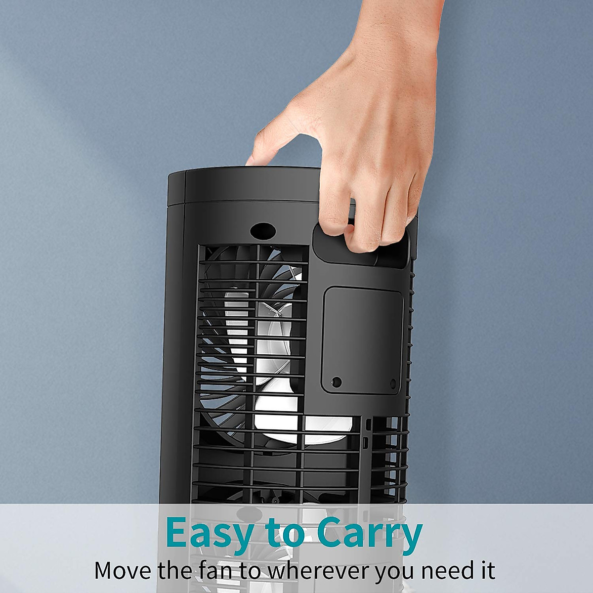 Dr. Prepare Tower Fan Oscillating Fan, Portable Desk Fan with 3-Speed Options, Dual Air Circulation, 110° Oscillation, 3 Timers, Personal Quiet Table Fan for Home Office Desktop Bedroom, 12 inch