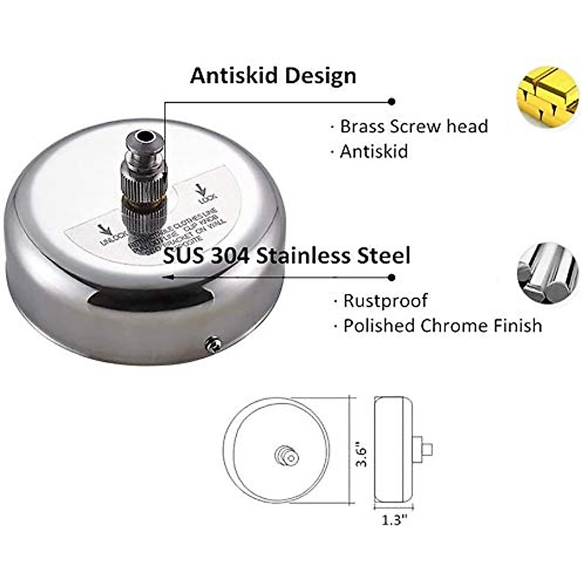 Little World Retractable Clothesline 304 Stainless Steel Durable with Heavy Duty Adjustable Rope Shower Clothes Line for Indoor and Outdoor (9.2FT Steel String)