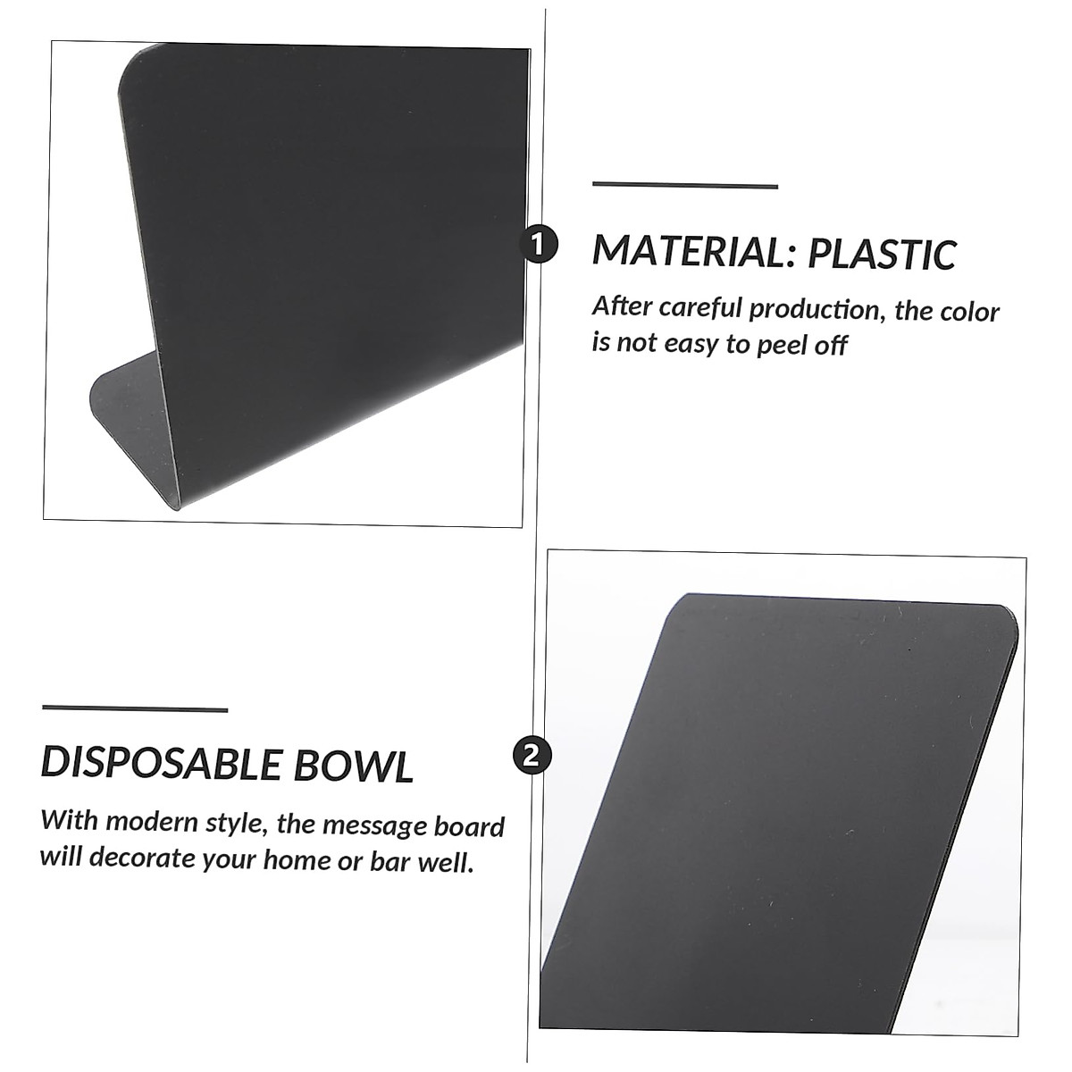 Ciieeo 16pcs Supermarket Label Chalkboard Table Chalkboard Message Board Chalkboard Kitchen Signs Chalkboard Menu Board Desk Topper Food Decor Plastic Child Hot Bend Blackboard Table