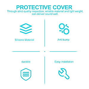 Baluue 16pcs Spare Parts Kit Silicone Head Cover Replacement Supply for Hospital Doctor Nurse (Multi Color)