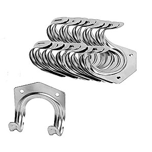 Wideskall Universal Galvanized Metal Utility Storage Hooks for Garden Tools (Pack of 10)