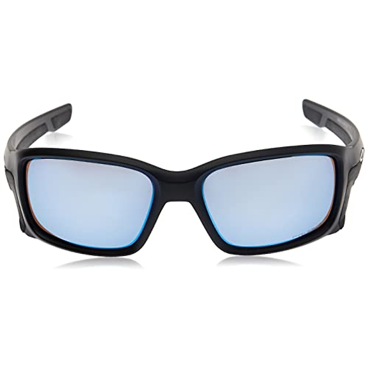 Oakley Men's OO9331 Straightlink Rectangular Sunglasses, Matte Black/Prizm Deep Water Polarized, 61 mm