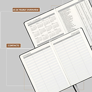 2023 Planner - Planner 2023 with Pen Loop, to Achieve Your Goals & Improve Productivity, January 2023 - December 2023, Thick Paper, Inner Pocket, 5.75" x 8.25", Black