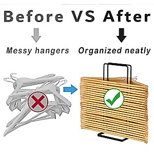 Hanger Organizer Stacker Clothes Storage Stand for Laundry Room Closet Space Saving Sturdy Adult Baby Clothes Rack Holder Black Holds up 90 Wire Hangers