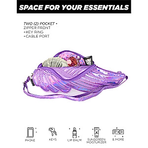 Fydelity Quiver Wings Backpack/Sling Bag Crossbody Festival Bag for Women Rave Bag Retro Crossbody Bag Cute Fanny Pack for Woman Concert Bag - Purple