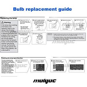 Molgoc V13H010L49 Replacement Lamp Compatible with Epson Home Cinema 8350 Bulb ELPLP49 H373a, H419a Projector lamp.