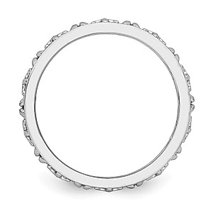 Solid 925 Sterling Silver Stackable Aries Zodiac Ring Eternity Band Size 10