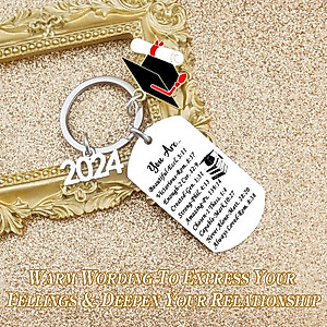 Religious Graduation Gifts Ideas for Her Him Class Of 2024 Senior Stuff Christian Spiritual Bible Verse Gifts Inspirational For Women Teen Girl Best Friend Mom Encouragement Keychain Accessories