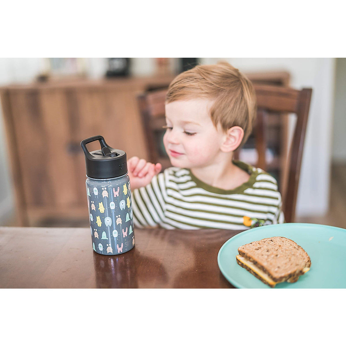 Simple Modern Kids Water Bottle with Straw Lid | Insulated Stainless Steel Reusable Tumbler for Toddlers, Girls, Boys | Summit Collection | 10oz, Rainbow Dream