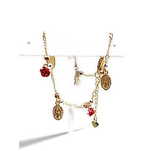 Fran & Co. Virgin Mary Rose Bracelet Virgen De Guadalupe Pulsera Rosa Oro Laminado 8“