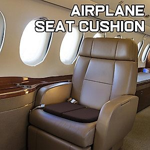 WISIMMALL Gel Seat Cushion Portable Massage Travel Cushions, 14.5" x 10.5" Thick Foldable Seat Cushion for Car Office Chair Wheelchair Hip, Coccyx, Sciatica, Pressure Sores Tailbone Pain Relief