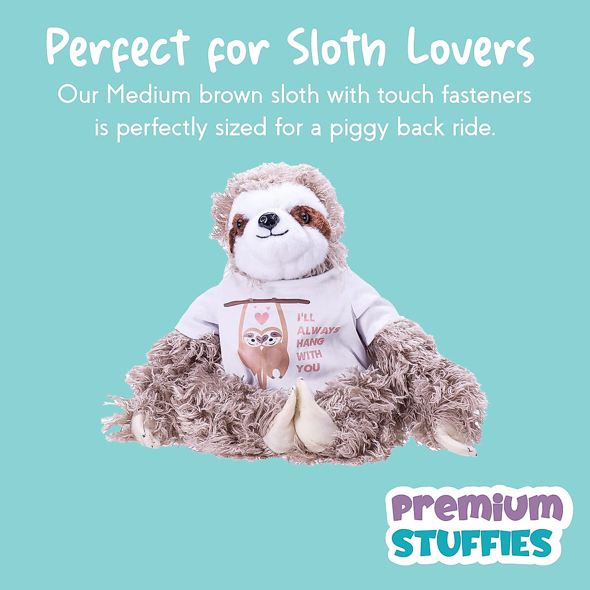 infloatables Stuffed Sloth - Giant 22 Inch Large Plush Sloth Toy - Giant Sloth Stuffed Animal Large Toy - Cute Birthday Sloth Gifts for Girls & Boys