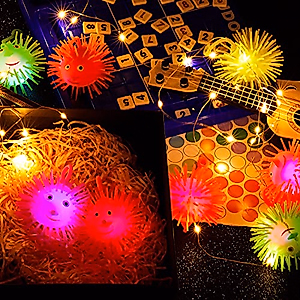 36 Pcs LED Puffer Ball Glowing Puffer Balls, Goodie Bag Stuffers Squishy Ball Light up Toys for Birthday Goodie Bag Filler, Stocking Stuffers Sensory Supplies, Boys and Girls