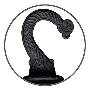 diplambr Swag Driller Hooks Heavy Duty Swag Hook Ceiling Hook Wall Hook Indoor Outdoor for Hanging Plants Chandelier etc. (2, Black)