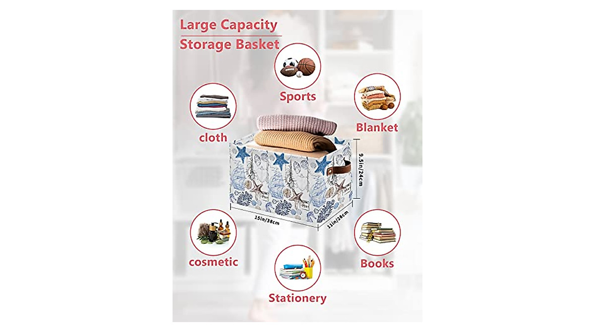 Storage Bins Nautical Marine Style for Organizing Clutter Easily