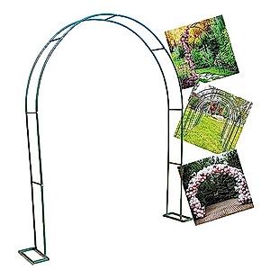 Garden ArchesWedding Decoration Arbour Stable Metal Arbor Trellis for Climbing Plants Party Decorations Rose Archway Support Weather Resistant,Green,Black,White (Color : Green, Size : 55"x15.5"x 90.