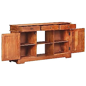 vidaXL Sideboard 53.1"x13.8"x29.5" Solid Acacia Wood