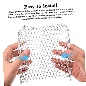 DOITOOL 6pcs 3 Sieve Strainer Mesh Strainer Downspout Strainer Downspout Mesh Filter Gutter Downspout Protectors Protection Leaf Guard Protective Grill Shield Aluminum Plate