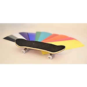 Colorblock Fingerboard Deck Wrap, Berry Blue Colorway - Adhesive Wraps to Customize Your 32mm Fingerboard Deck - 110mm Long, 35mm Wide - Waterproof Vinyl - Teak Tuning