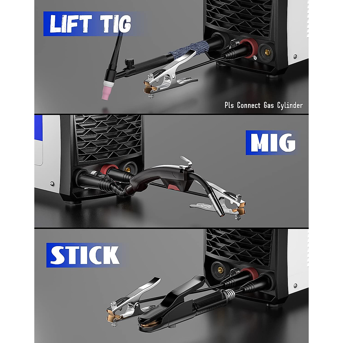 ANDELI Welding Machine 3 in 1,110V/220V Flux Core Welder,MIG Lift TIG MMA Gasless MIG Welder,Stick Arc Portable Welder Machine