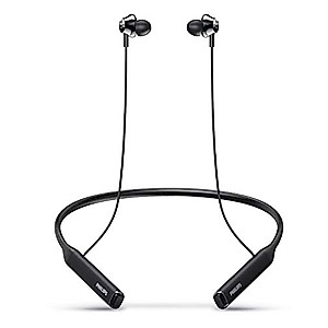 Philips Bluetooth Neckband Headphones, Wireless Earbuds IPX5 Waterproof Sport Earphones, Lightweight, Deep Bass with Vibration Call Alert Neckband